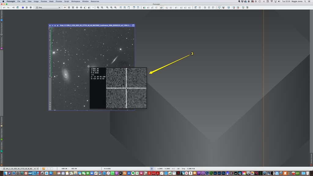 Pixinsight Readout Data Preview Telescope Live